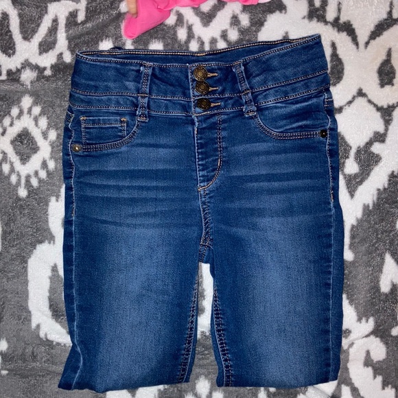 Arizona Jean Company | Bottoms | Superflex Skinny Jeans Triple Button ...